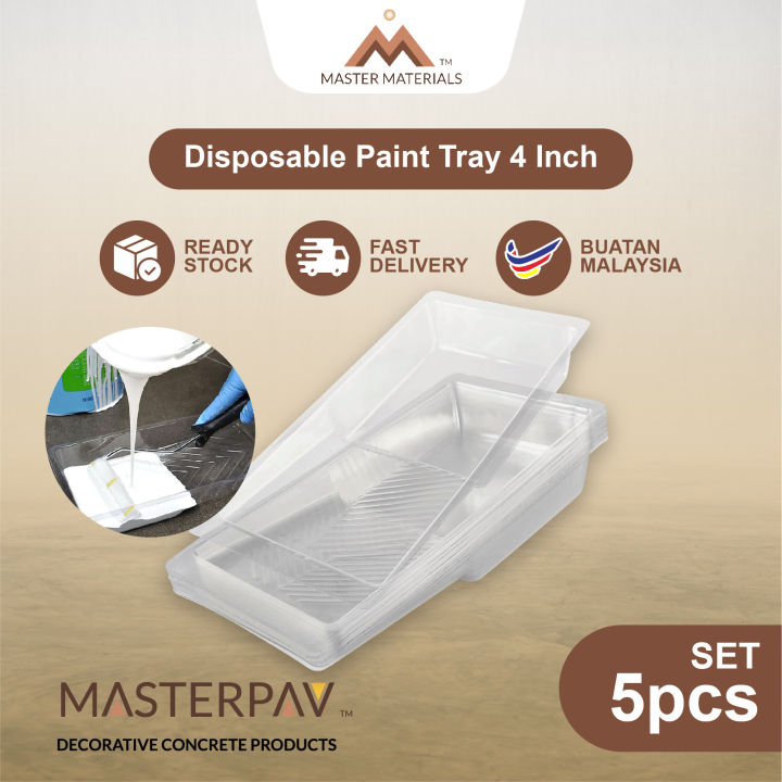 MASTERPAV 4Inch Paint Tray (5 in 1) Cat Tray Disposable One-time Use ...