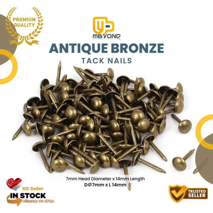 Antique Bronze Colour ∅7mm Diameter Cone Head Upholstery Tack Nails ...