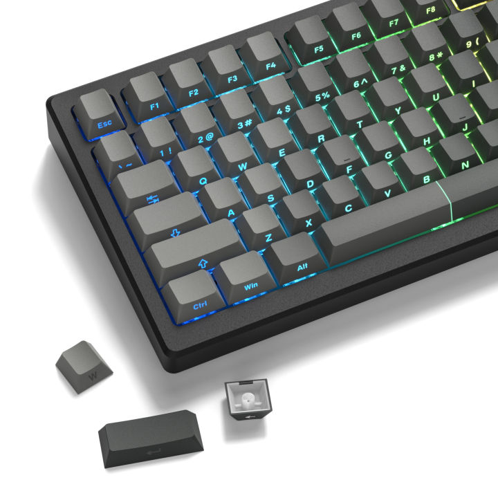 WOMIER 121 Keys Side Print Polar Day Gradient Shine Through Backlit ...