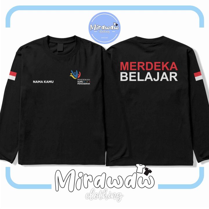 Kaos Baju Merdeka Belajar Pendidikan Guru Penggerak Logo Gratis Nama ...