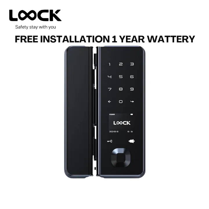 LOOCK G-01 SMART DOOR LOCK - Digital Door Lock for Glass to Glass Door ...