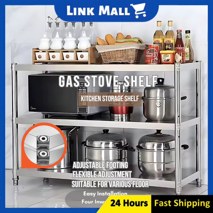 Rak Dapur Keluli Tahan Karat 110CM Stainless Steel Kitchen Stove Rack ...