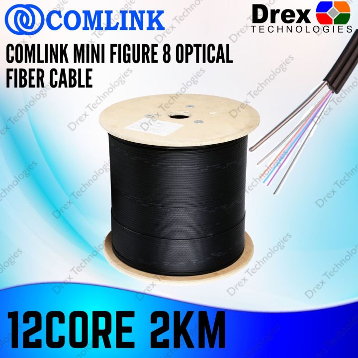 12Core 2KM Comlink Mini Figure 8 Fiber Optic Cable Singlemode Outdoor- 12Core 2KM Premium ...