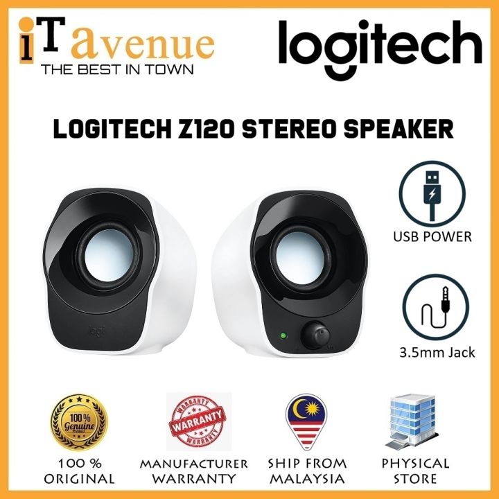 LOGITECH Z120 COMPACT STEREO USB POWER SPEAKER | Lazada