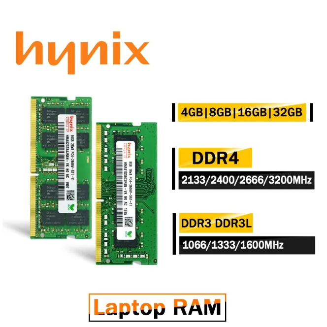 Hynix-laptop ram memory, 32GB, 16GB, 8GB, 4GB, DDR4, DDR3, DDR3L, PC4, PC3, 2133P, 2400T, 2666V ...