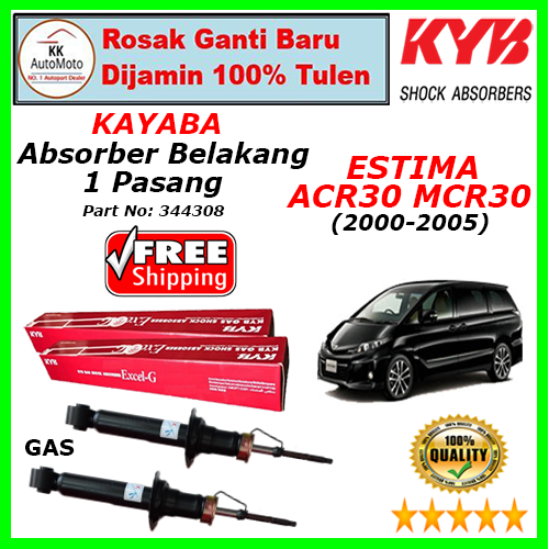 1 Pasang - KAYABA / KYB Rear Absorber Belakang- Toyota Estima ACR30 ...