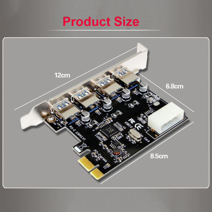 【Limited Stock Available】 Pci Express Pcie Usb 3.0 Hub Adapter 4-Port ...