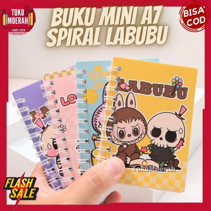 BUKU LABUBU A7 NOTEBOOK MINI SPIRAL A7 LABUBU LUCU UNIK MURAH BUKU ...