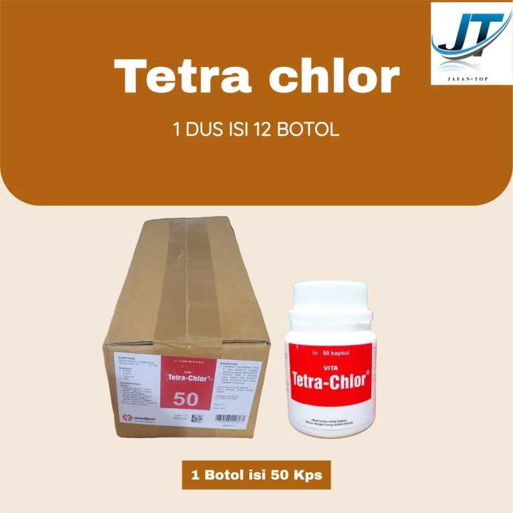Vita Tetra-Chlor Botol isi 50 kps Antibiotik Multivitamin Mineral ...