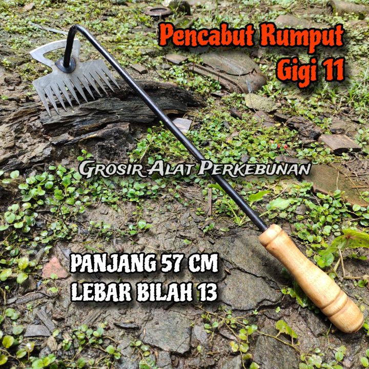 Alat Pencabut Rumput 11T Bahan Plat Baja Tebal Gagang Kayu Desain ...
