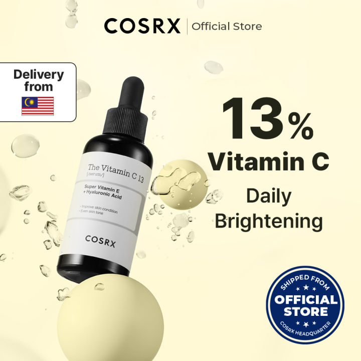 COSRX OFFICIAL The RX Derm serums, The Vitamin C 13 20ml, Pure Vitamin C 13, Daily Mild ...