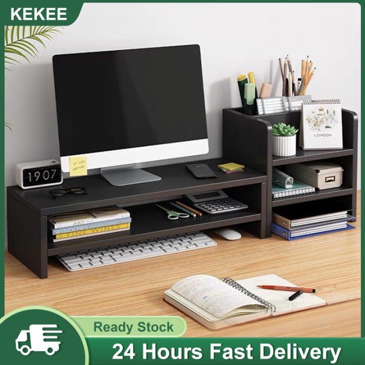 KEKEE Computer Elevation Office Desktop Storage rack DisplayLifting ...