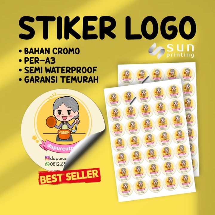 STIKER LOGO CUSTOM ( BAHAN CROMO ) PER-A3 | SUN PRINTING | Lazada Indonesia