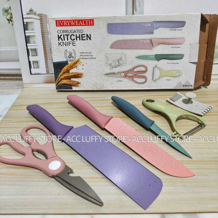 Knife Set Satu Box isi lengkap peralatan dapur ( pisau Dapur 3 Ukuran ...