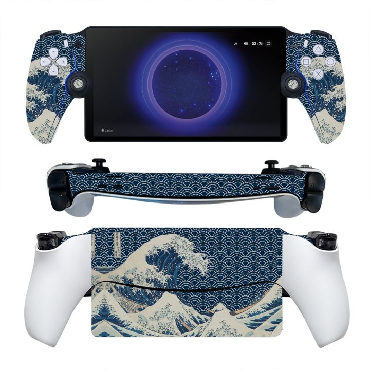 【Quality】 Great Wave Skin Sticker for PS Portal Console and Controller ...