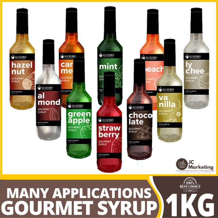 Allegro Flavor Gourmet Syrup 750ml Can use for Many Application FLAVORS ...