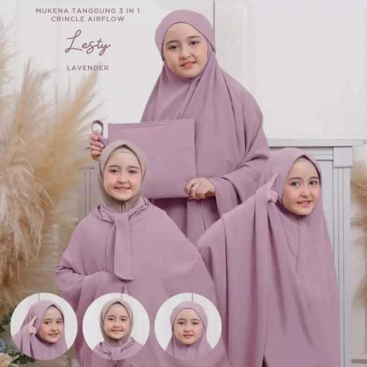 PROMO!!! Mukena Anak Lesty 3 in 1 Usia 6-15 thn Mukena Premium terbaru ...