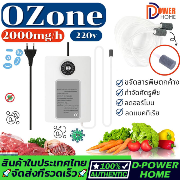 เครื่องผลิตโอโซนน้ำ แบบพกพา Water Ozone 2000 mg/h ล้างผักและผลไม้ สะอาด ฆ่าเชื้อด้วยโอโซน ลด ...