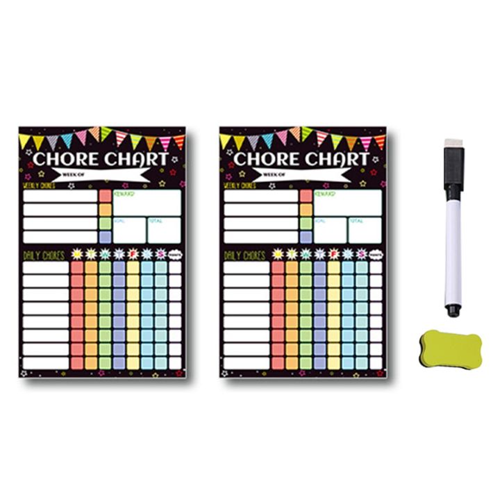 2PCS Magnetic Planning Reward Chart for Teenagers Daily Chores Chart ...