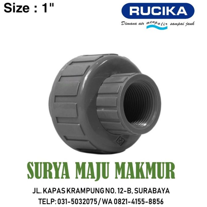 Water Mur Moor Drat 1" Union Thread AW 1 Inch PVC Rucika | Lazada Indonesia