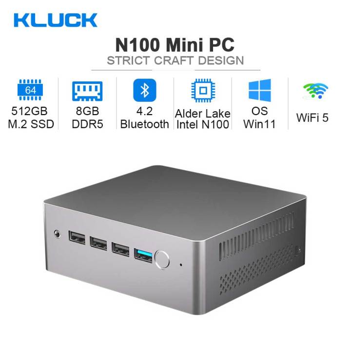 12th Gen Mini PC Alder Lake Intel N100 8GB DDR4 SSD NVME WiFi 5 Quad ...