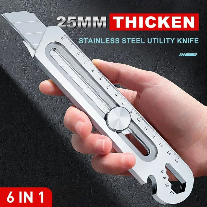6 in 1 Heavy Duty Stainless Cutter Multi-Function blade Paper cutter ...