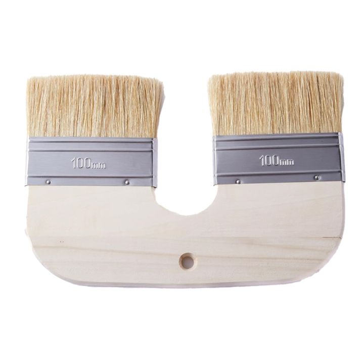 U-Shaped Double Brush 4 Inch Wide for Limewash Paint Brush- Natural ...