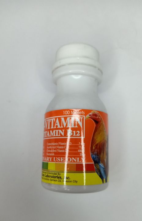 [VETKLIX] 100 TABLETS MULTIVITAMINS VITAMIN B12 FOR GAMEFOWL / BITAMINA ...