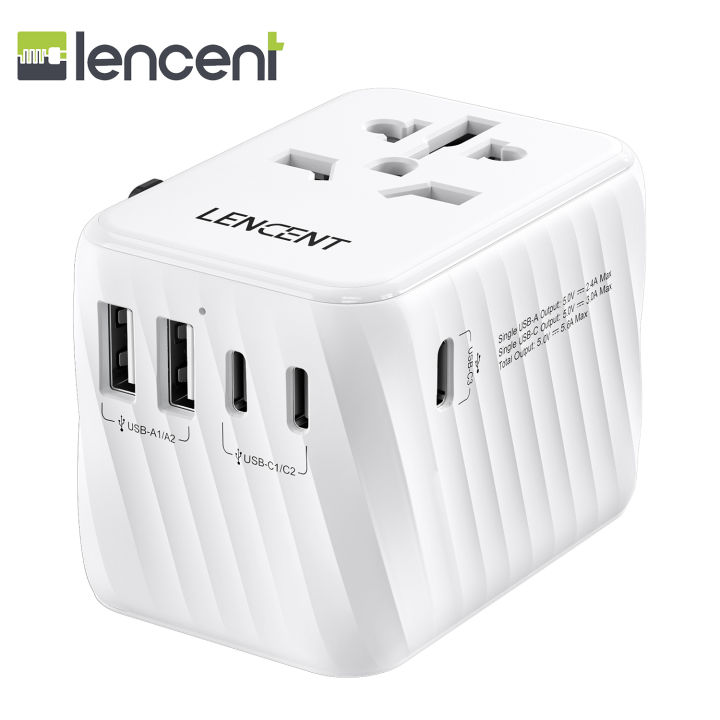 LENCENT Universal Travel Power Adapter International AC Plug Adaptor ...