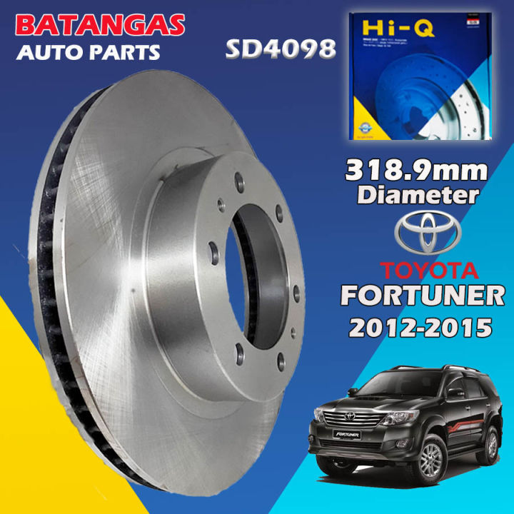 Rotor Disc (FRONT) TOYOTA FORTUNER 2012-2015 HI-Q PN: SD4098 | Lazada PH