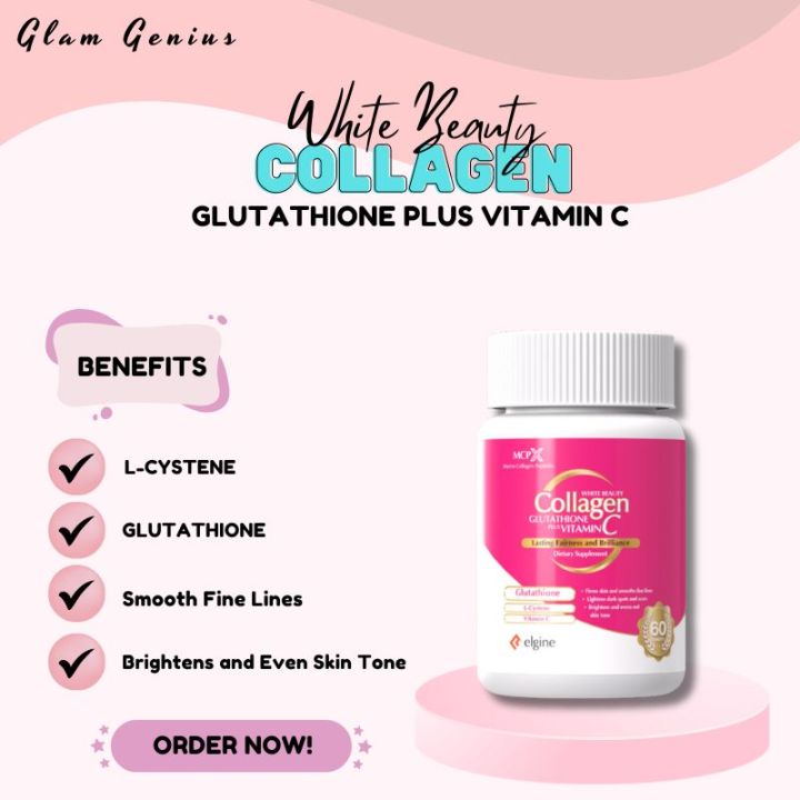 WHITE BEAUTY COLLAGEN GLUTATHIONE PLUS VITAMIN C / GLUTATHIONE COLLAGEN ...