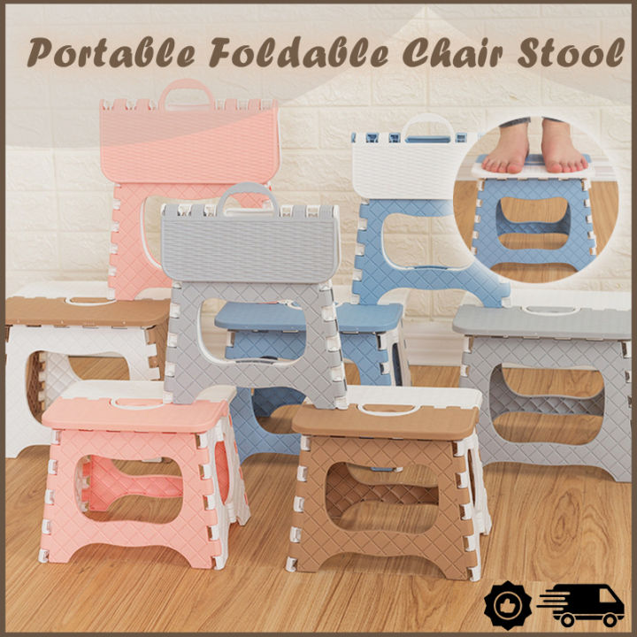 Foldable Stool Seat Portable Chair Camping Fishing Folding Stackable ...