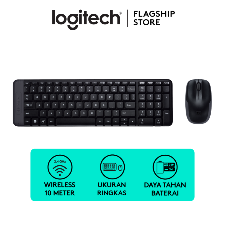Logitech Wireless Mk220 Keyboard Mouse Combo Lazada Indonesia