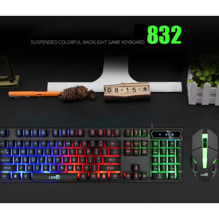 Gaming Keyboard LED with Mouse BLACK+ BUBBLE | Lazada Indonesia
