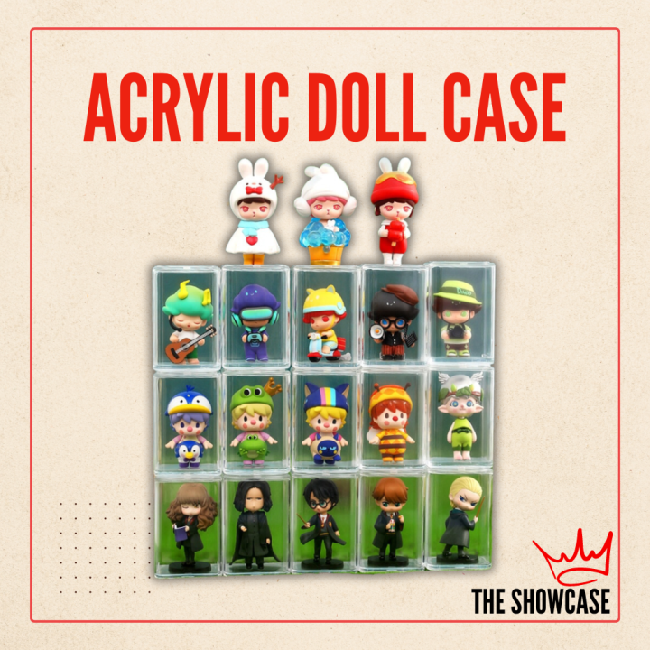 Acrylic Doll Case Trasparent Small Action Display Stand Doll Storage ...