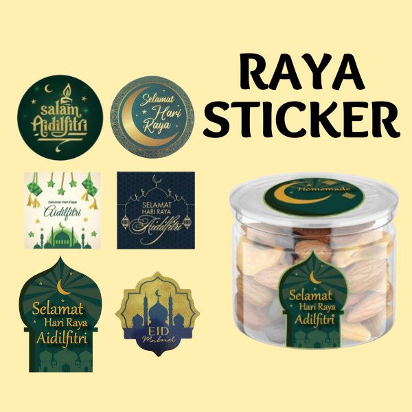 5.5cm / 11.5cm(long) HARI RAYA STICKER / Label Sticker / SELAMAT HARI ...