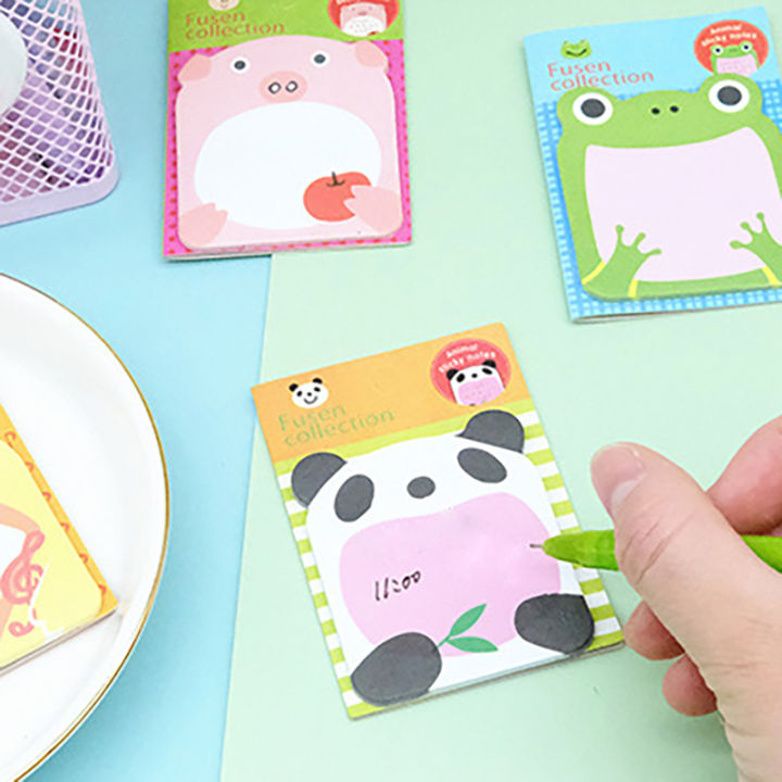 8pcs 5.5×8cm Cute Cartoon Printed Sticky Notes Kawaii Animal Adhesive ...