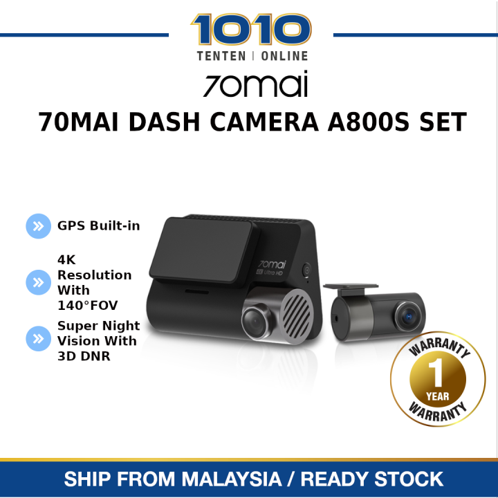 [Global Version] 70mai Dash Cam A800S + Rear Cam Set | 4K Ultra HD ...