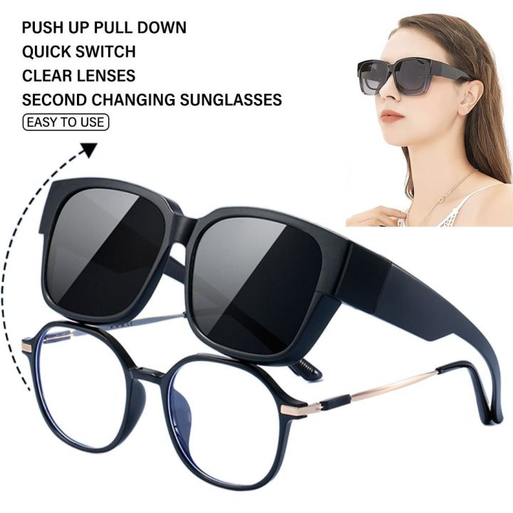 ROLL Women Men That Can Be Worn over Other Glasses Sun Glasses Wrap ...
