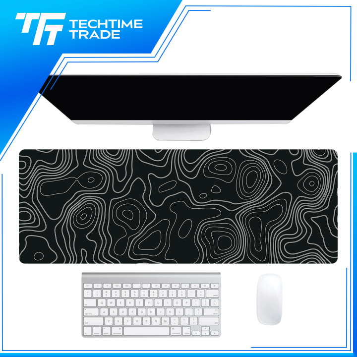 Gigaware Custom Topographic Line Design Extended Mouse Pad Gaming ...