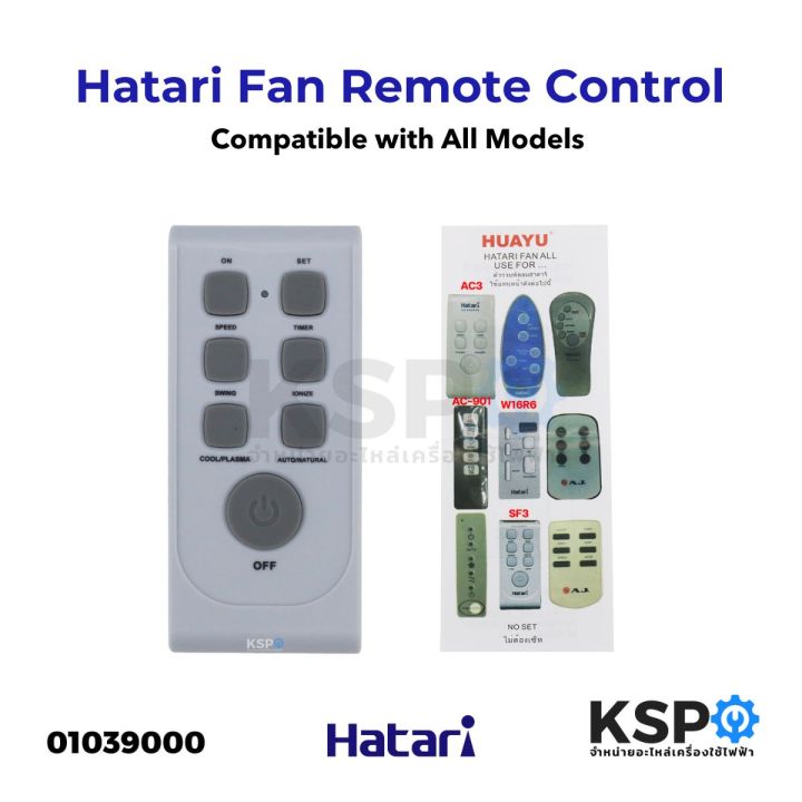 Hatari Fan Remote Control, Compatible with All Models with Remote ...