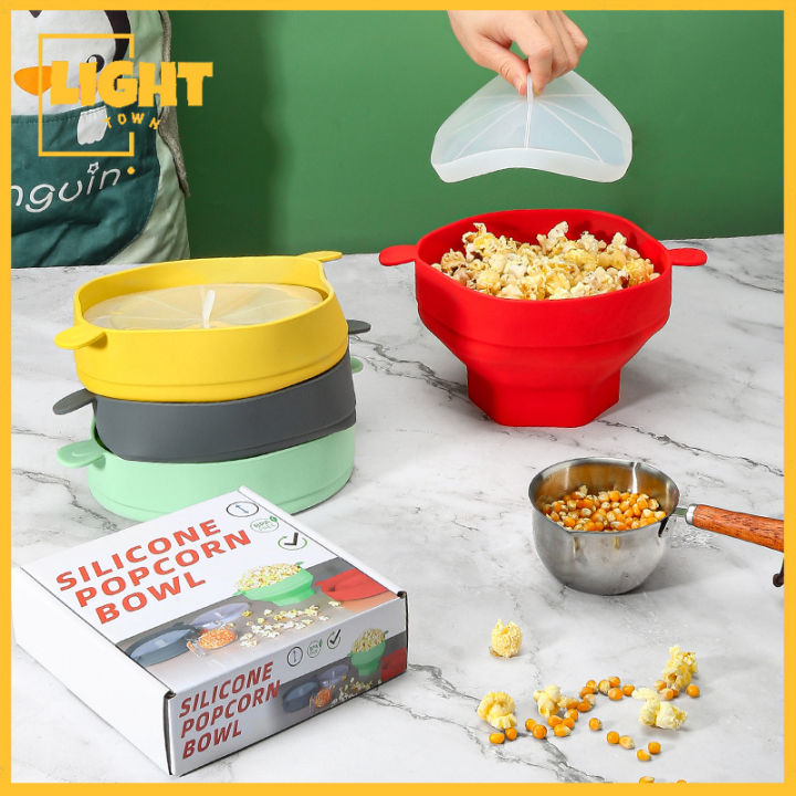 Popcorn Bowl Microwave Machine Popcorn Silicone Collapsible Popcorn ...