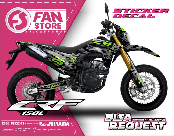 Honda CRF 150 L Decal CRF 150 Dekal CRF 150L Full Body Supermoto Trail ...