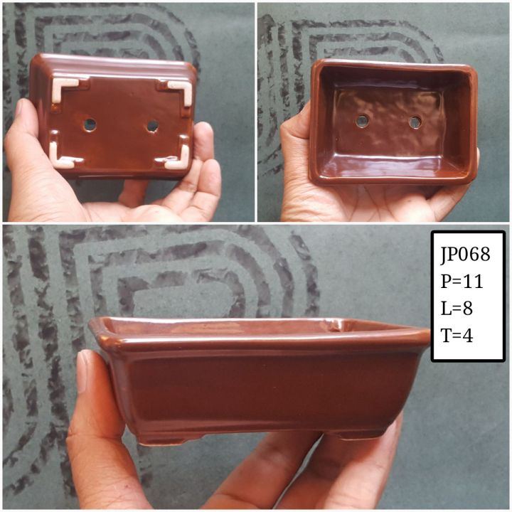 Pot keramik mini persegi panjang JP068 | Lazada Indonesia