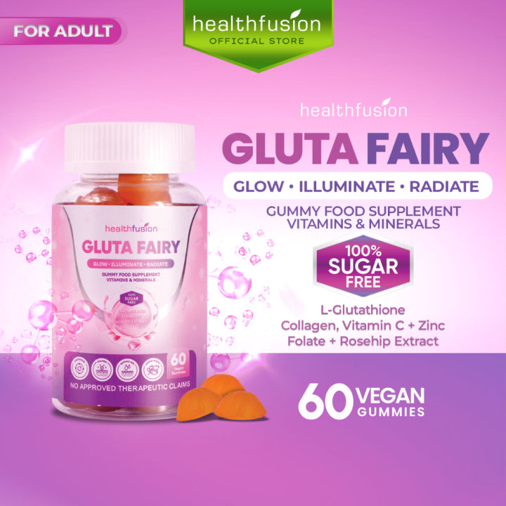 GLUTA FAIRY Glow Whitening | Collagen, Glutathione, Rosehip | 60 Vegan ...