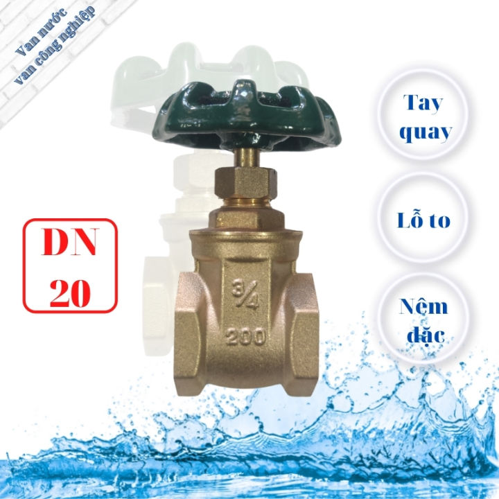 Van cửa phi 27, van cổng tay quay ( tay vặn ), van nước chất liệu bằng ...