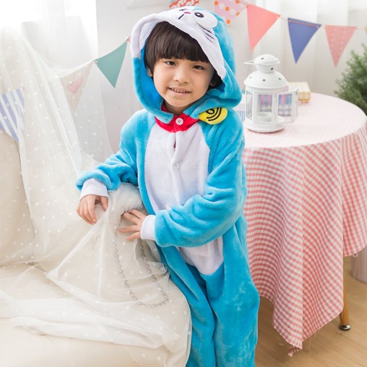 Onesie Doraemon Kumamon แมวเด็ก Pijama เด็ก Cosplay Bodysuit ชุดนอนชุด ...