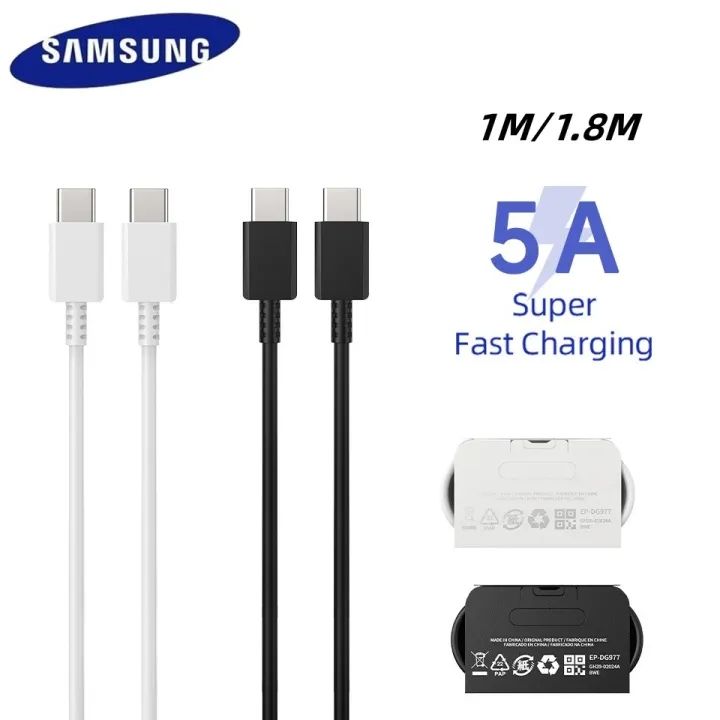 Original Samsung 5A Super Fast Charging USB C to Type C Cable For Galaxy S25 S24 Ultra S23 Ultra ...