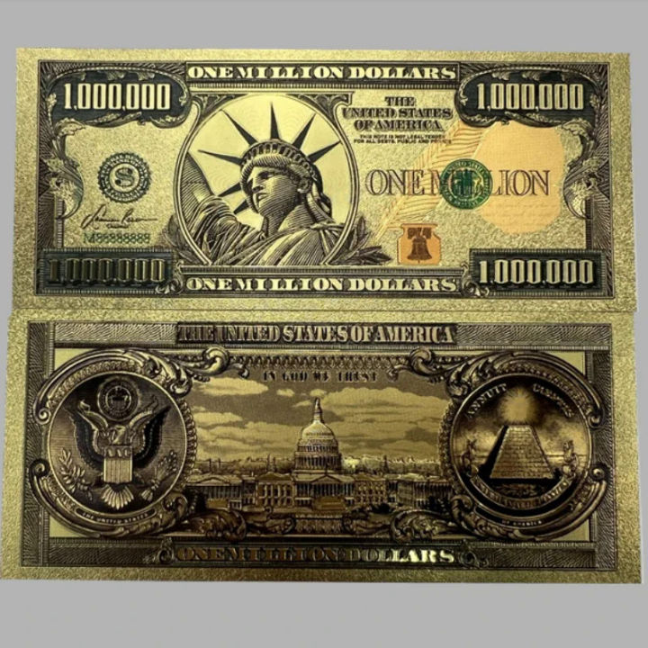 2022 New America Banknote USA 1 Million Dollar Banknote Bill in 24K ...