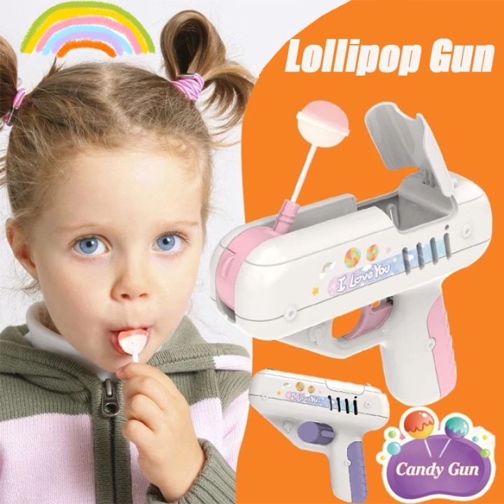 Candy Gun Toy Lollipop Gun Sweet Toys Light Toy Lollipop Storage Gun ...